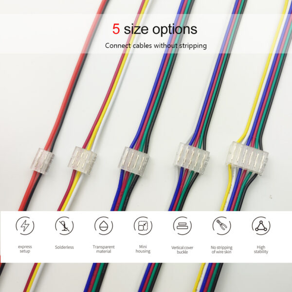 Low Voltage Wire Connectors 3 Pin, Quick Splice Joints 22-20 awg