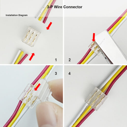 Low Voltage Wire Connectors 3 Pin, Quick Splice Joints 22-20 awg